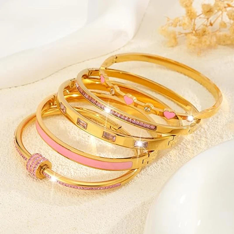 GBGM Women's Silver & Gold Bangles